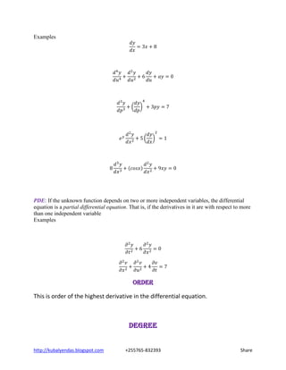 SOLVED DIFFERENTIAL EQUATIONS | PDF