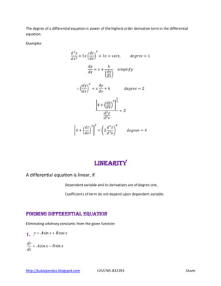 SOLVED DIFFERENTIAL EQUATIONS | PDF