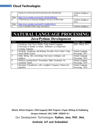 Python IEEE 2019 Projects List | PDF