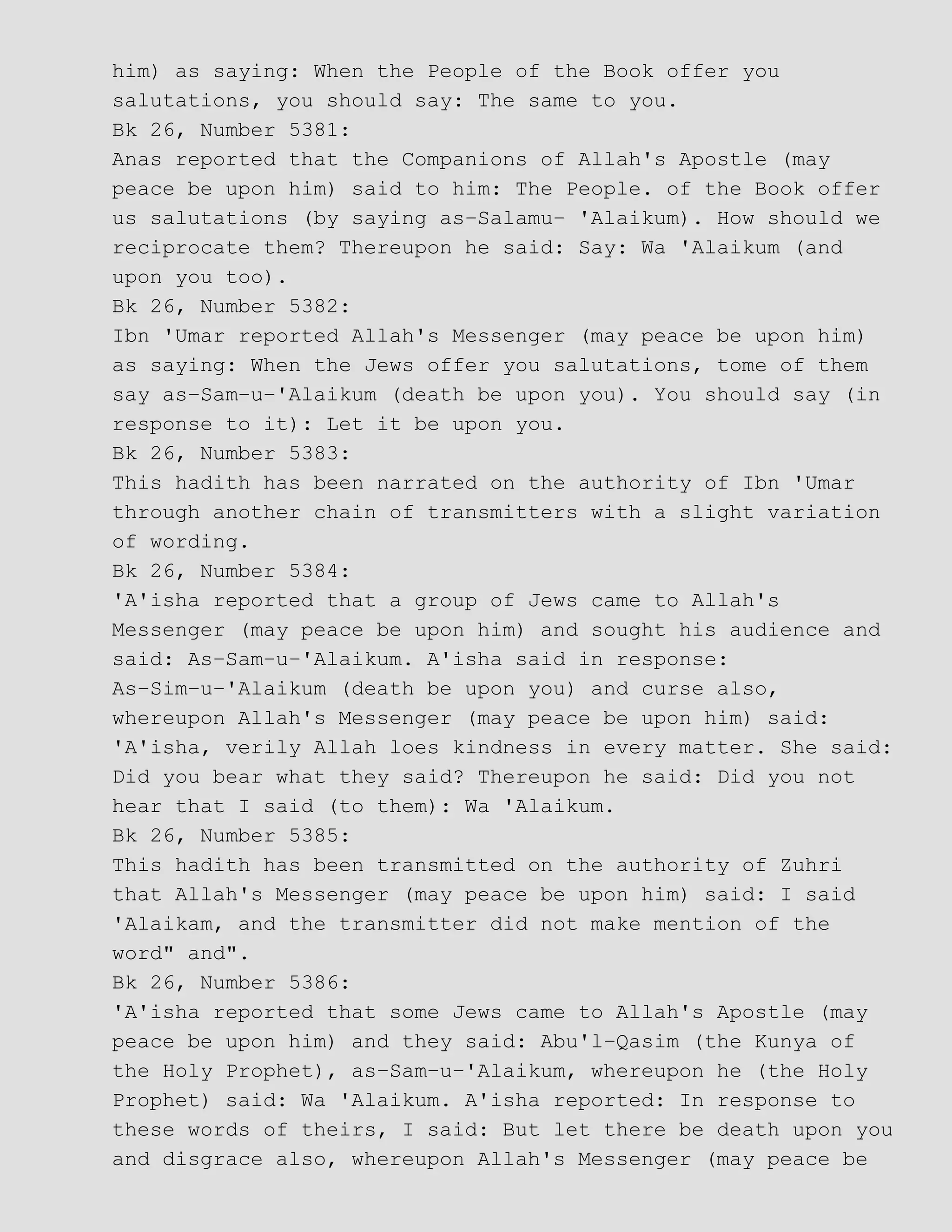 Book 26 salutations and greetings (kitab as salaam) | PDF