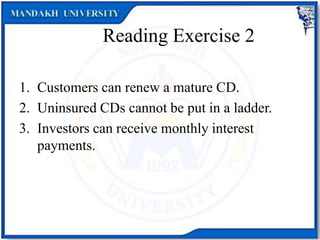 Book 2, unit 4 certificate of deposit | PPTX