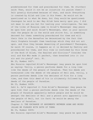 Book 33 destiny (kitab−ul−qadr) | PDF | Islam | Religion & Spirituality