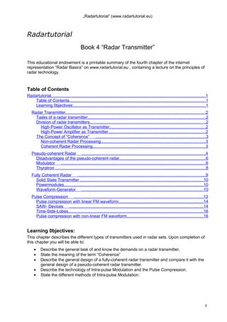 Book 4 “Radar Transmitter” | PDF