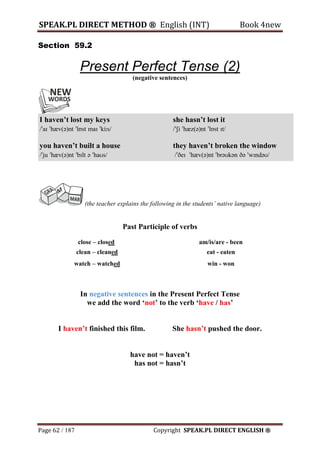 Book4 SPEAK DIRECT ENGLISH ® books - sample international version | PDF