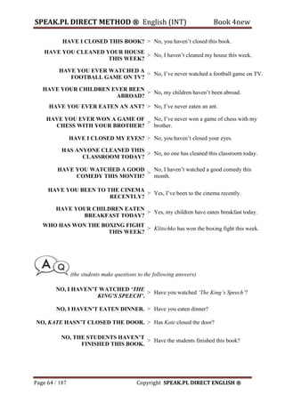 Book4 SPEAK DIRECT ENGLISH ® books - sample international version | PDF