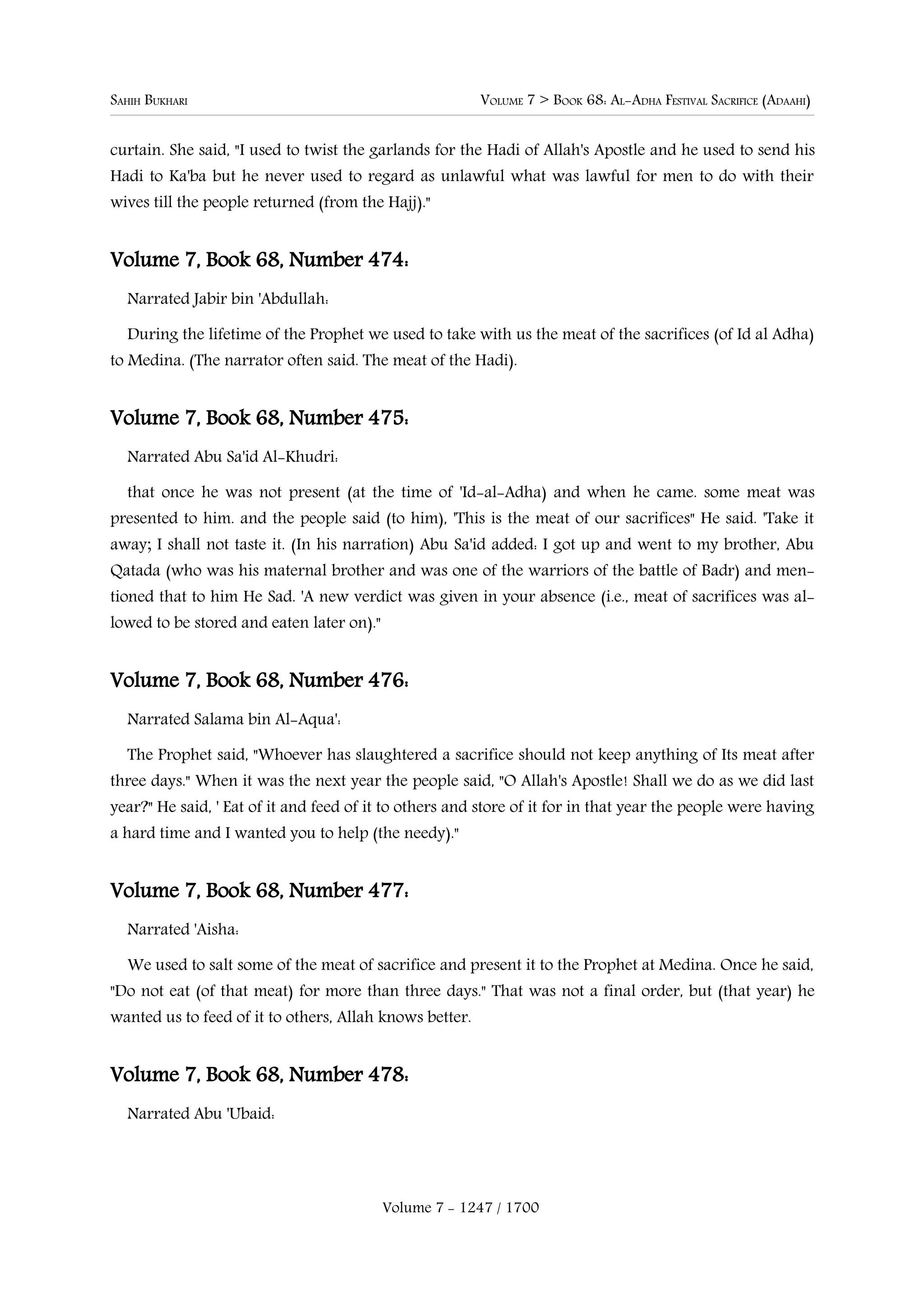 Book 68 al adha festival sacrifice (adaahi) | PDF