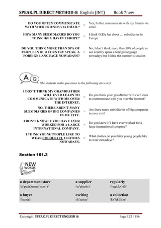Book7 DIRECT METHOD ENGLISH - SPEAK DIRECT METHOD | PDF