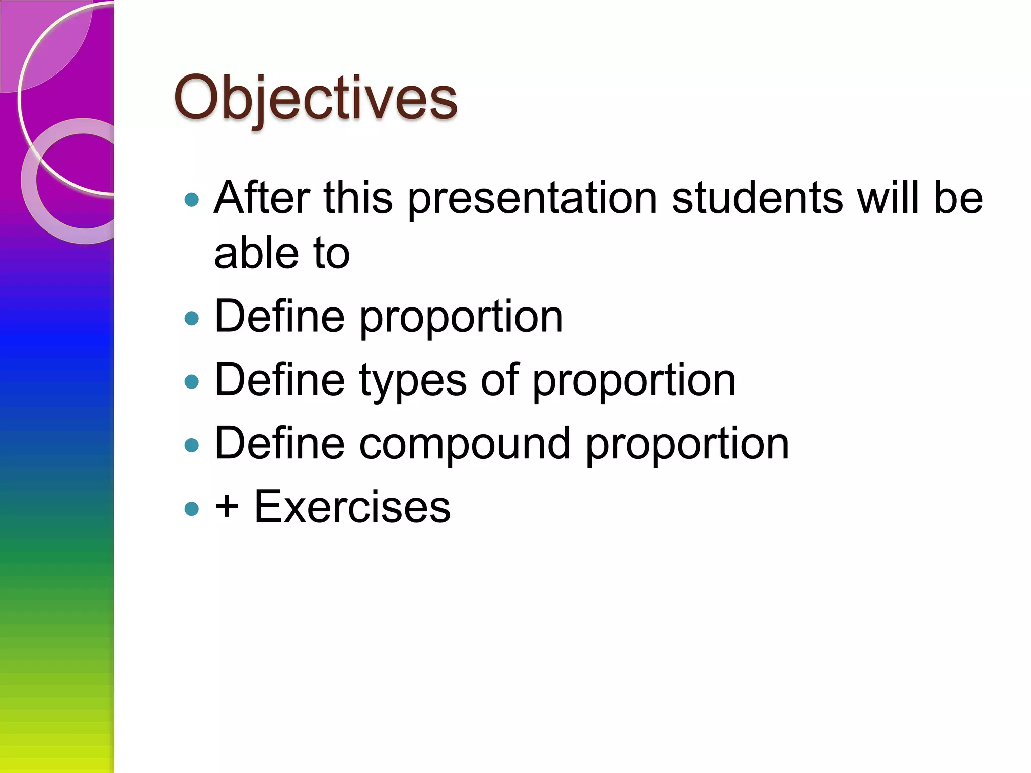 Proportion and its types, mathematics 8 | PPTX