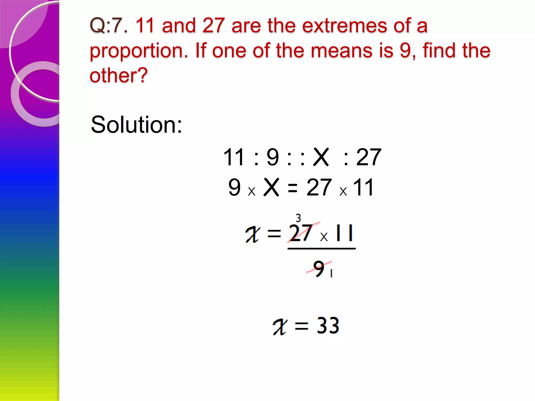 Proportion and its types, mathematics 8 | PPTX