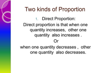 Proportion and its types, mathematics 8 | PPTX