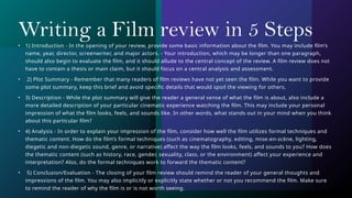 Book and Film Review powerpoint presentation for how to write a review ...