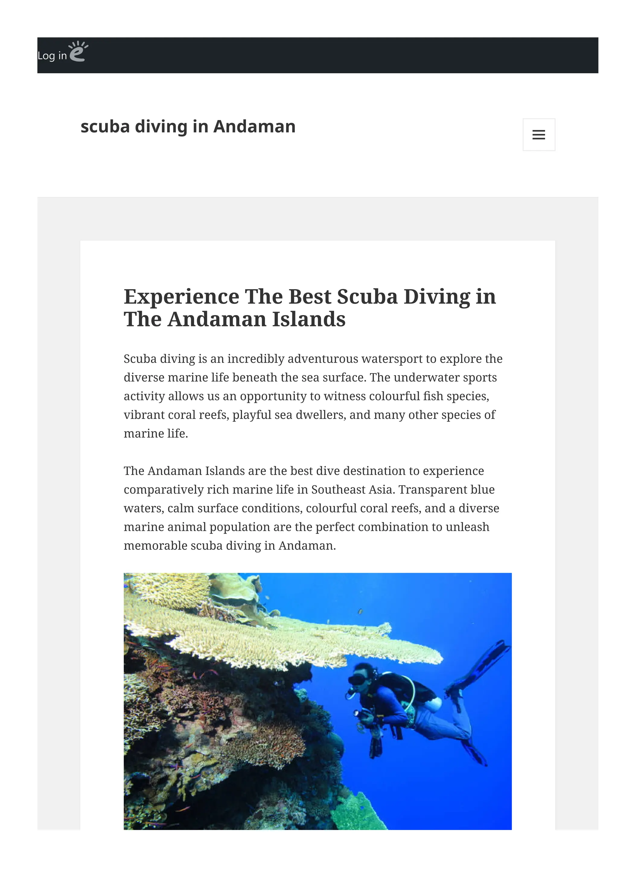 Try the best scuba diving experience in the Andaman Islands | PDF