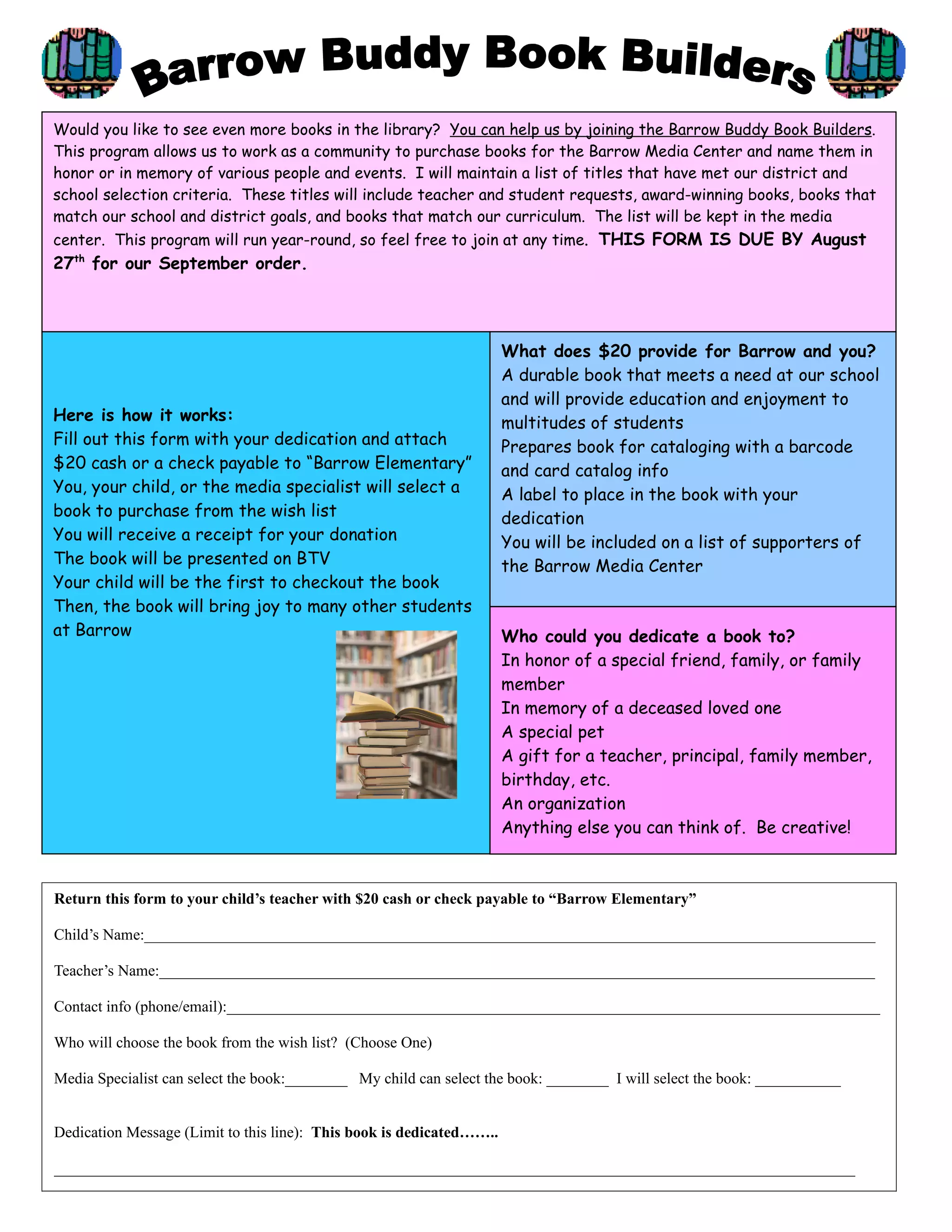 Book builder form | DOC