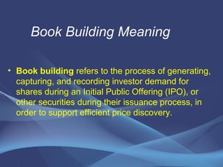 Book building | PPT