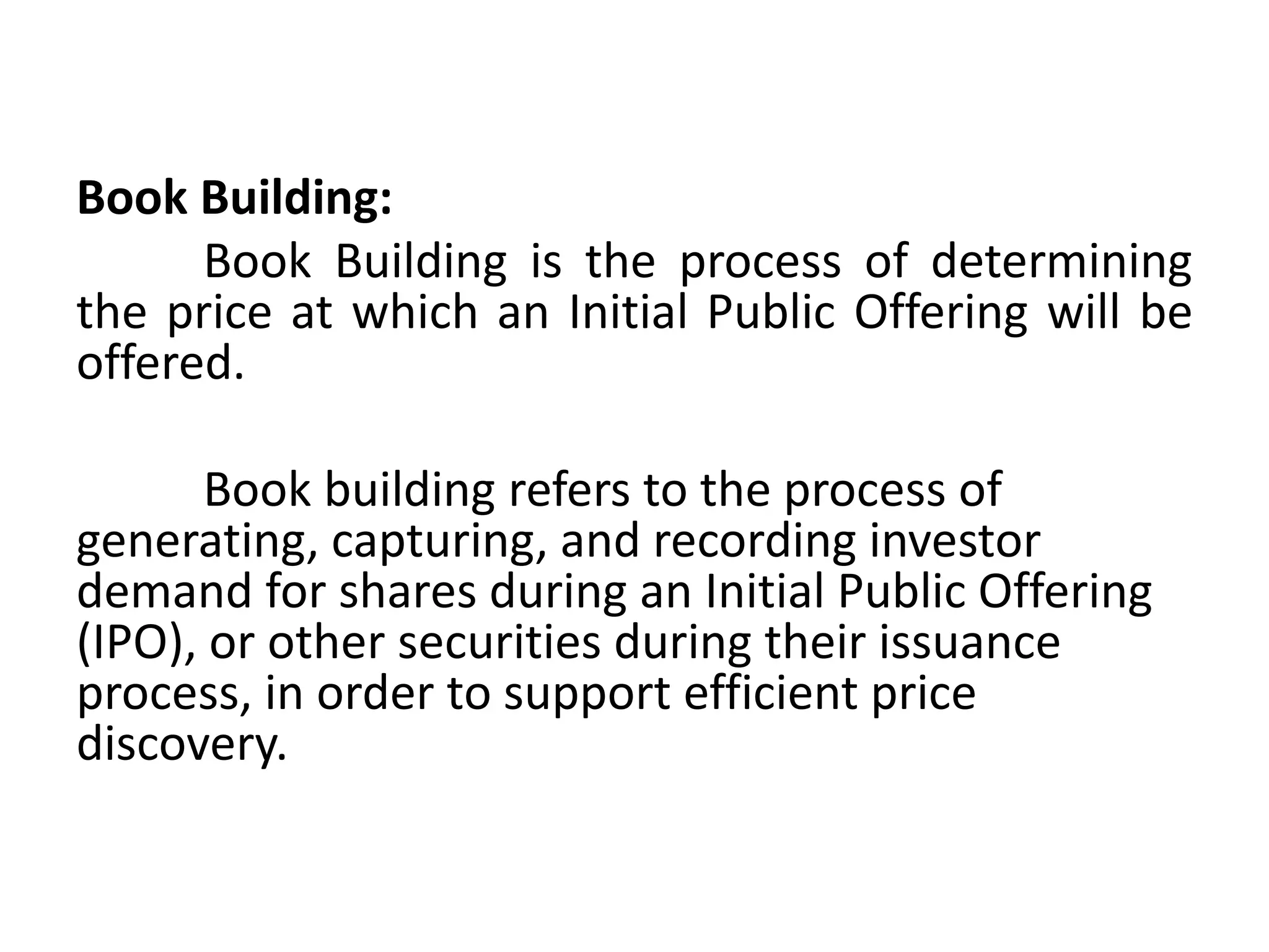 Book building | PPTX