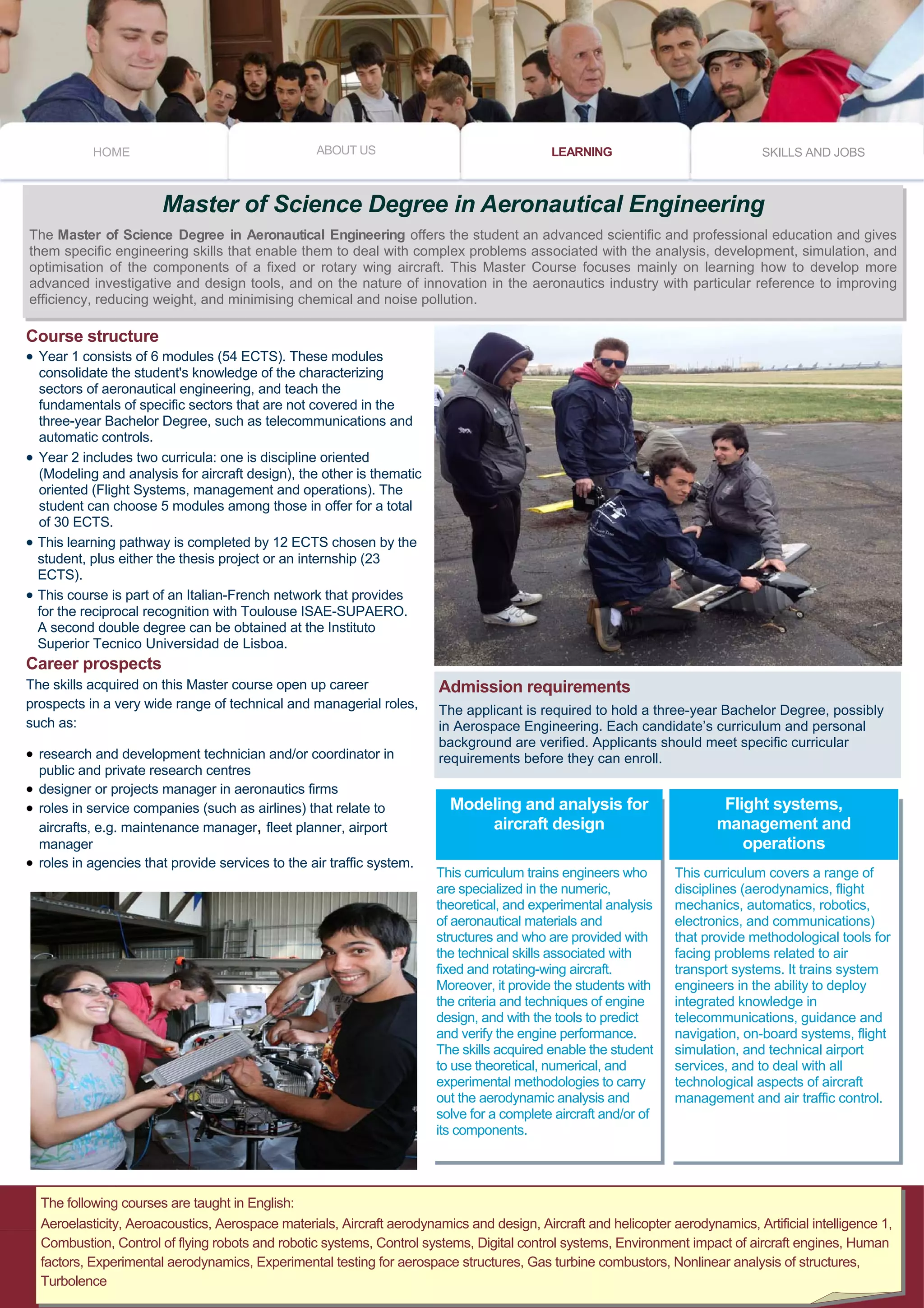 B.Sc. in Aerospace Engineering - University of Rome "La Sapienza" | PDF