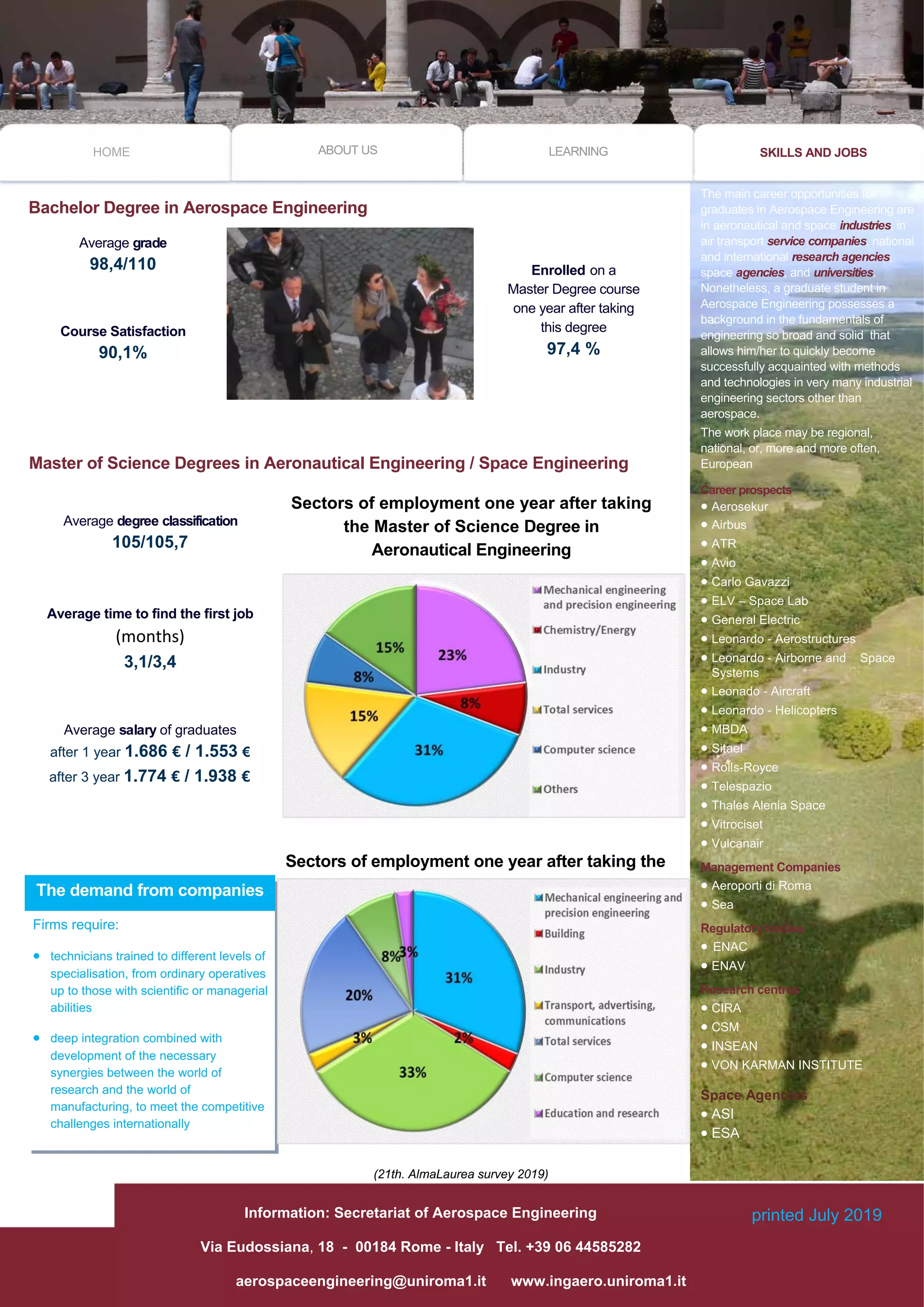 B.Sc. in Aerospace Engineering - University of Rome "La Sapienza" | PDF