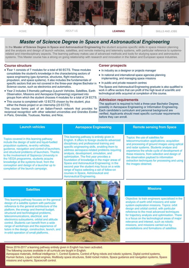 B.Sc. in Aerospace Engineering - University of Rome "La Sapienza" | PDF