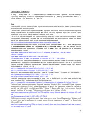 Survey on SIP Overload Protection/Control Algorithms | PDF