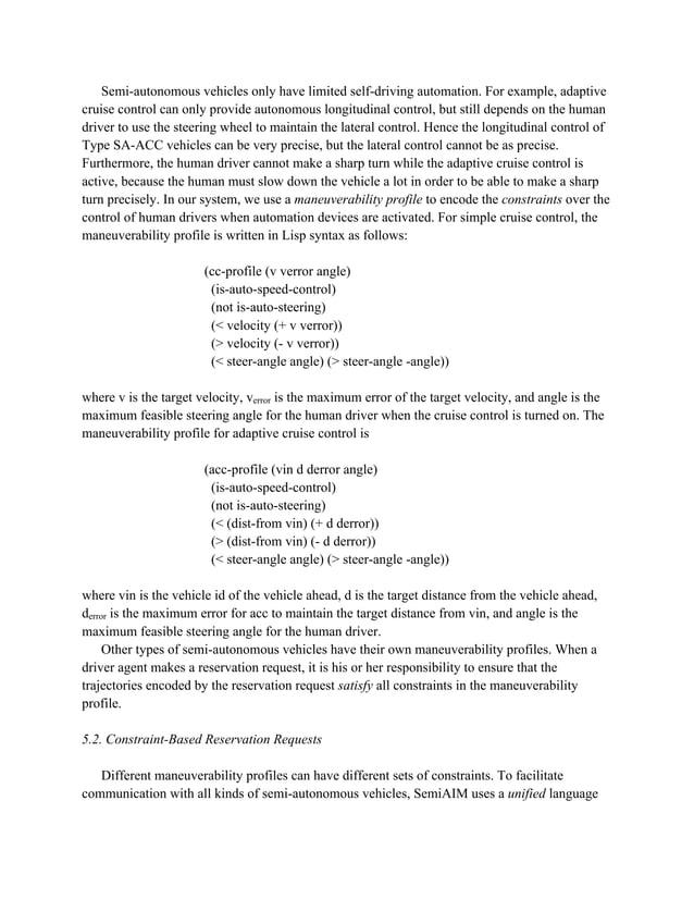 Autonomous Intersection Management for Semi-Autonomous Vehicles | PDF | Driverless Cars | Auto Type