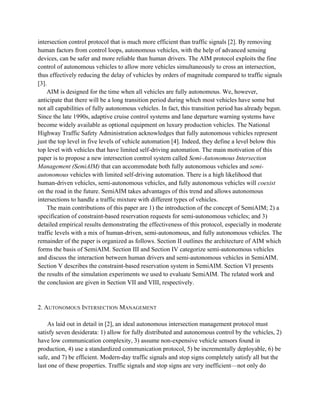 Autonomous Intersection Management for Semi-Autonomous Vehicles | PDF | Driverless Cars | Auto Type