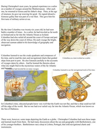 Christopher Columbus Enrichment Book | PDF | Cruises | Travel Type