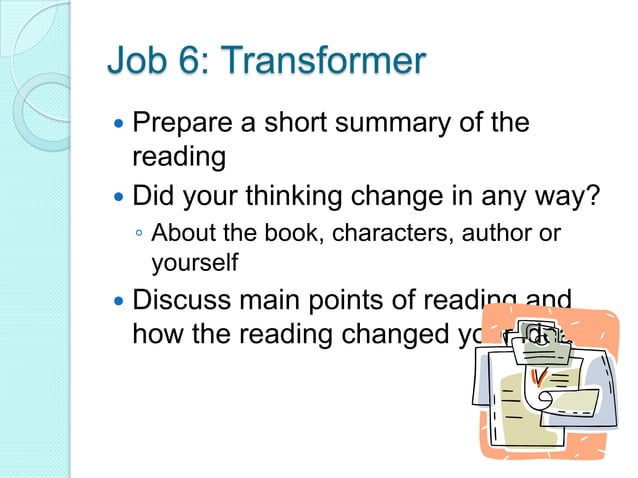 Book club roles | PPT