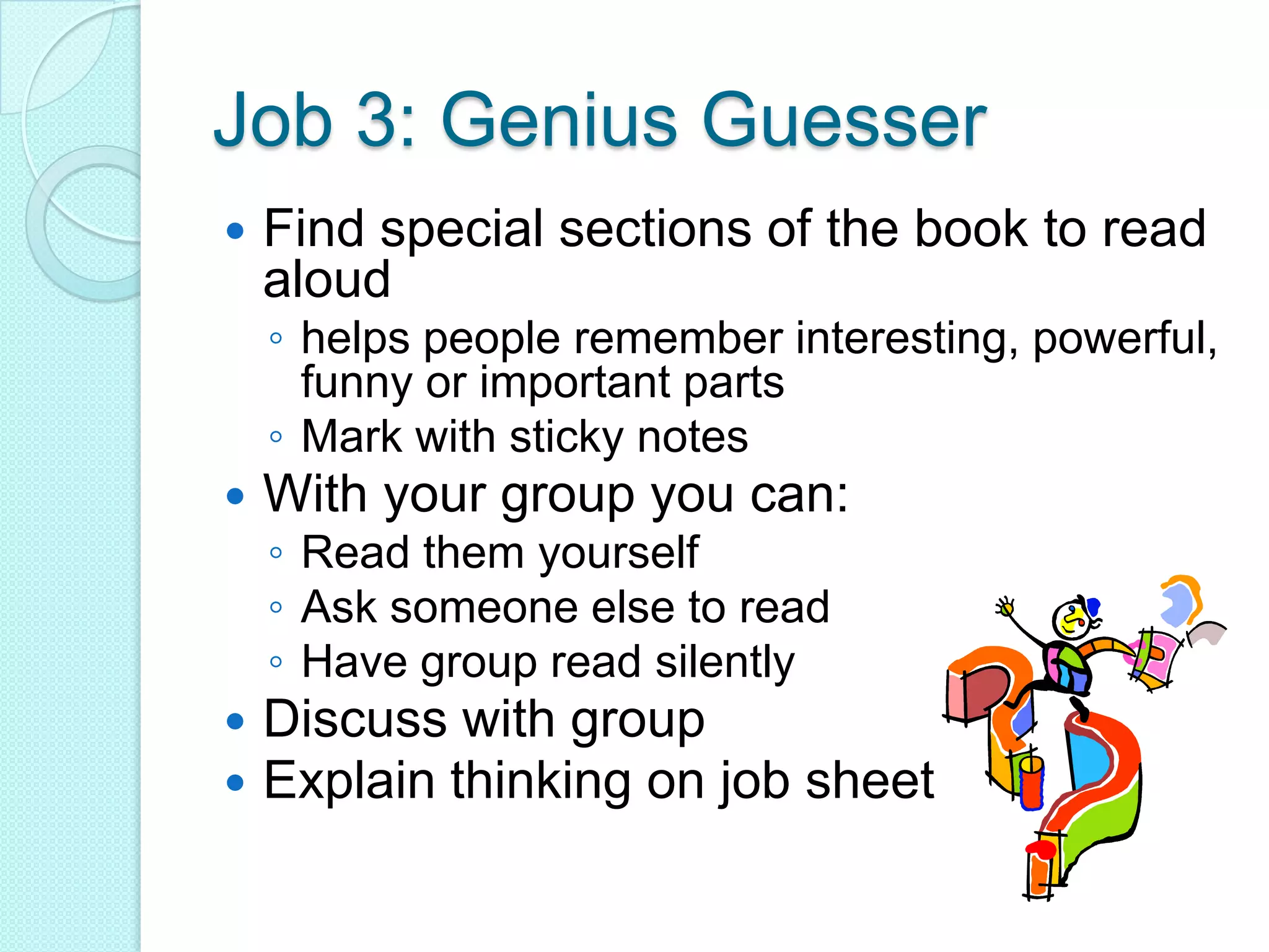 Book club roles | PPTX