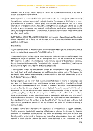 BOOK DIGITIZATION AND DIGITAL ISLAMIC LIBRARIES – A CASE STUDY OF ...