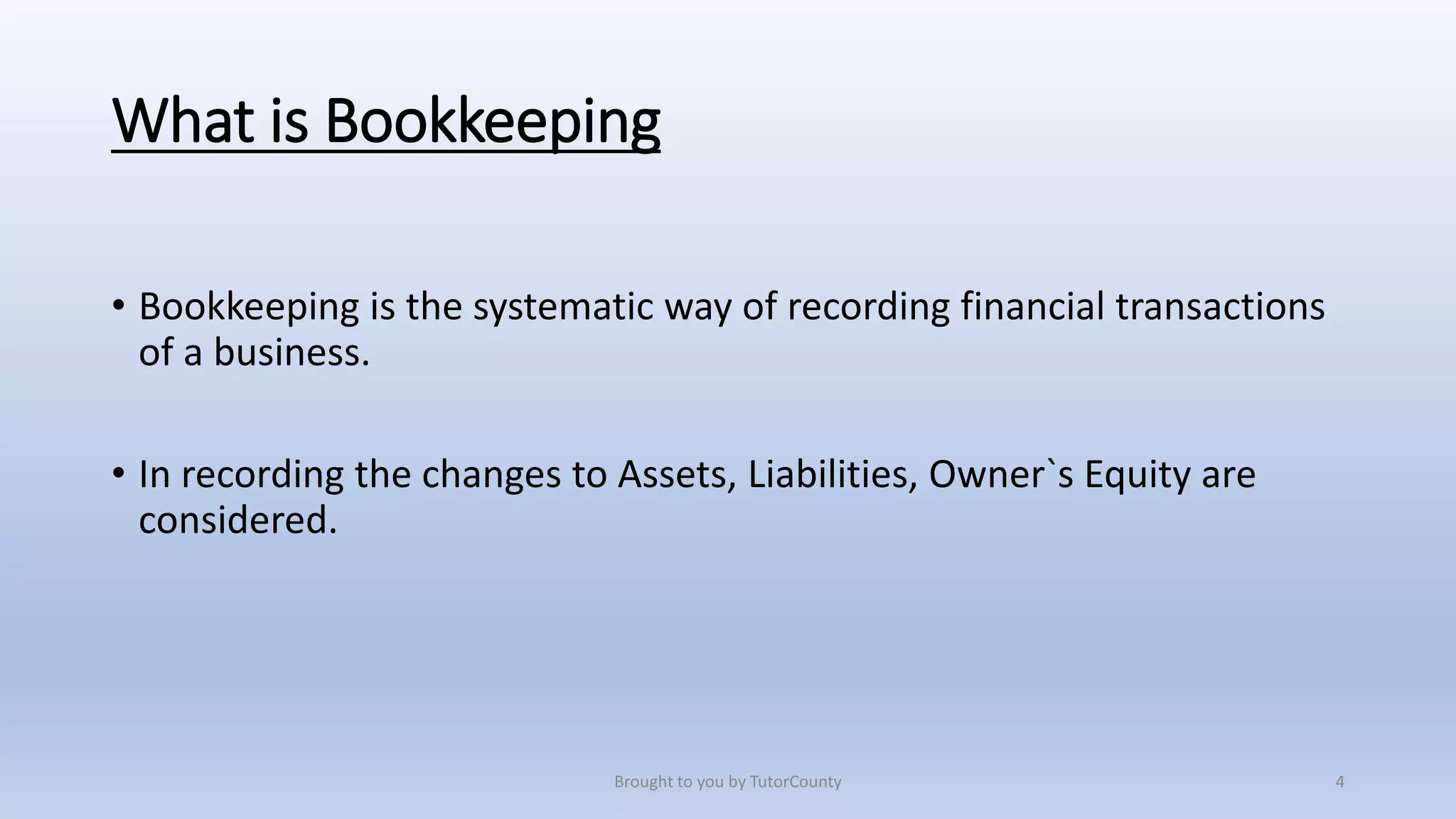 Bookkeeping | PPTX