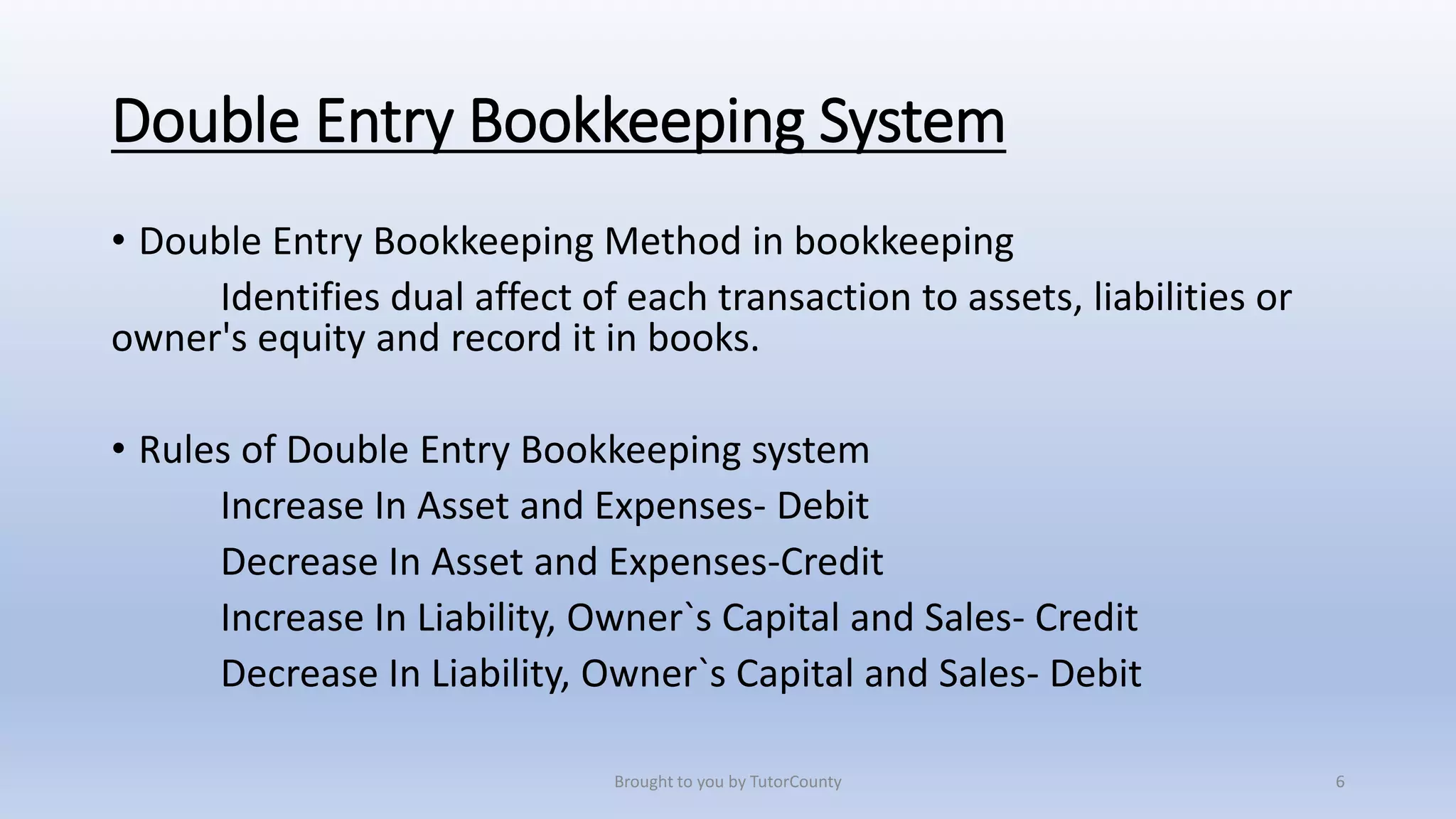 Bookkeeping | PPTX