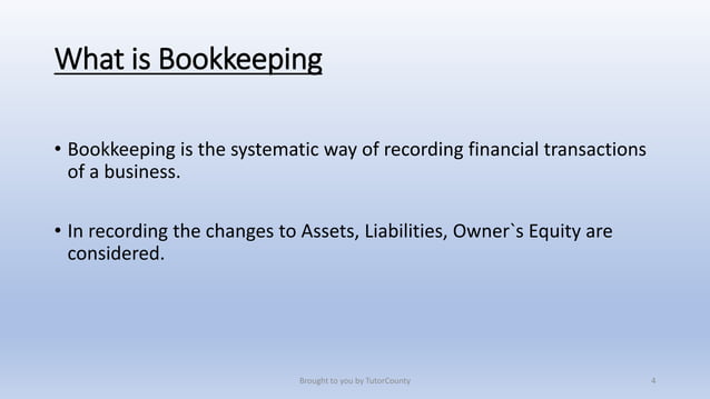 Bookkeeping | PPTX