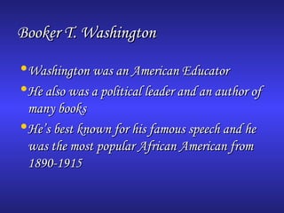 booker t washington | PPT