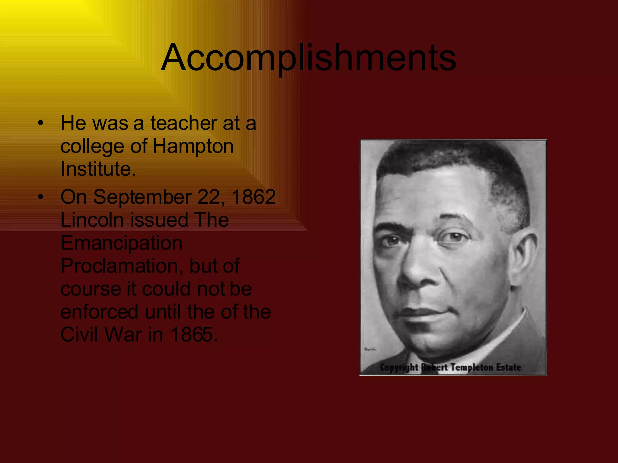 Booker T Washington Slide Show | PPT