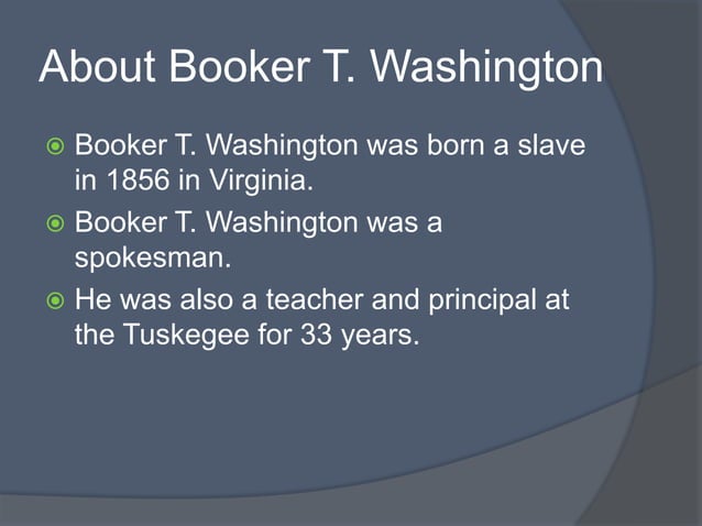 Booker T. Washington | PPT