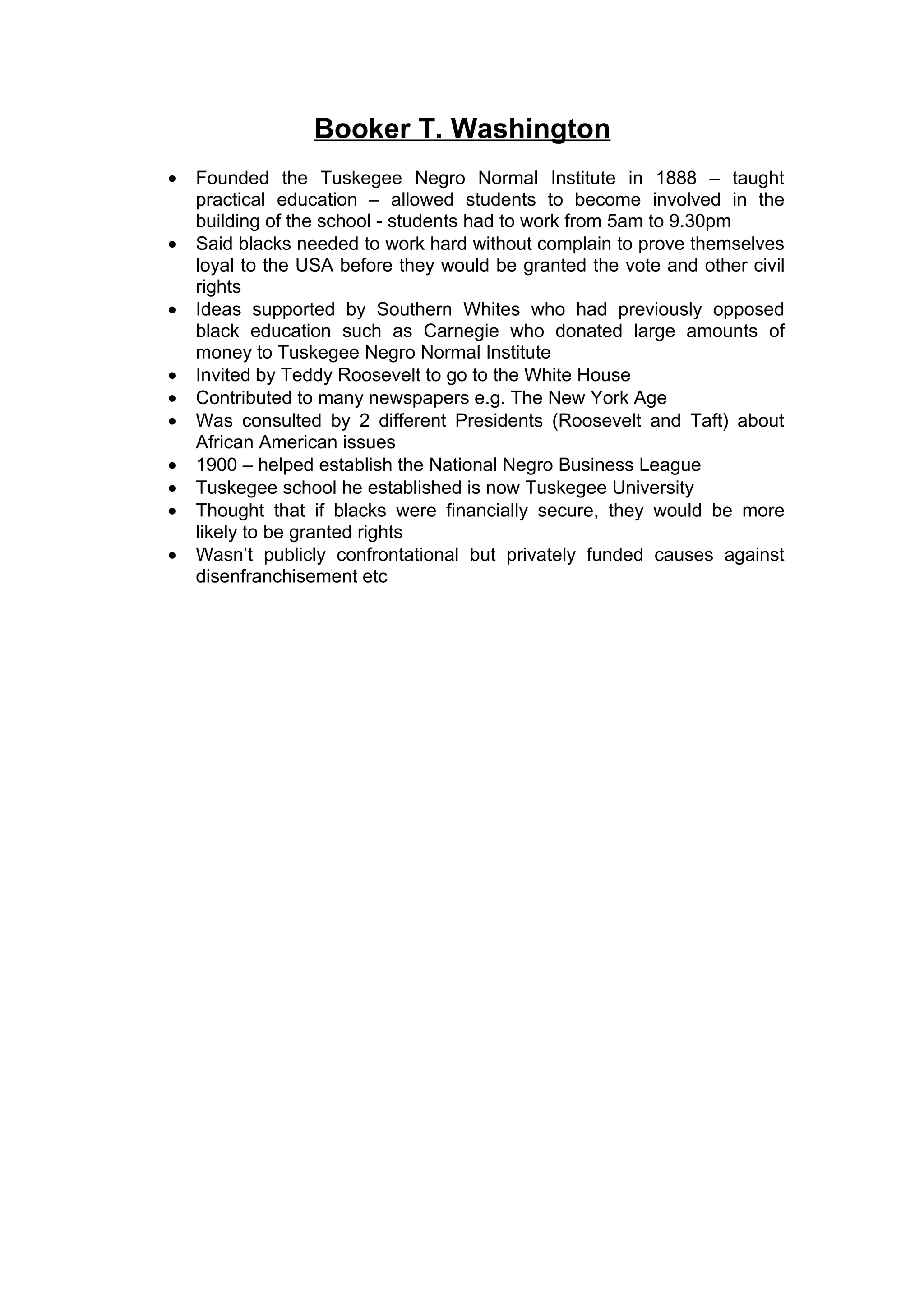 Booker T Washington | PDF