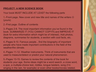 Book fair. science project about the weather | PPT | Homework and Study | Education