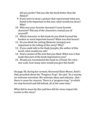 Book group discussion questions | DOCX