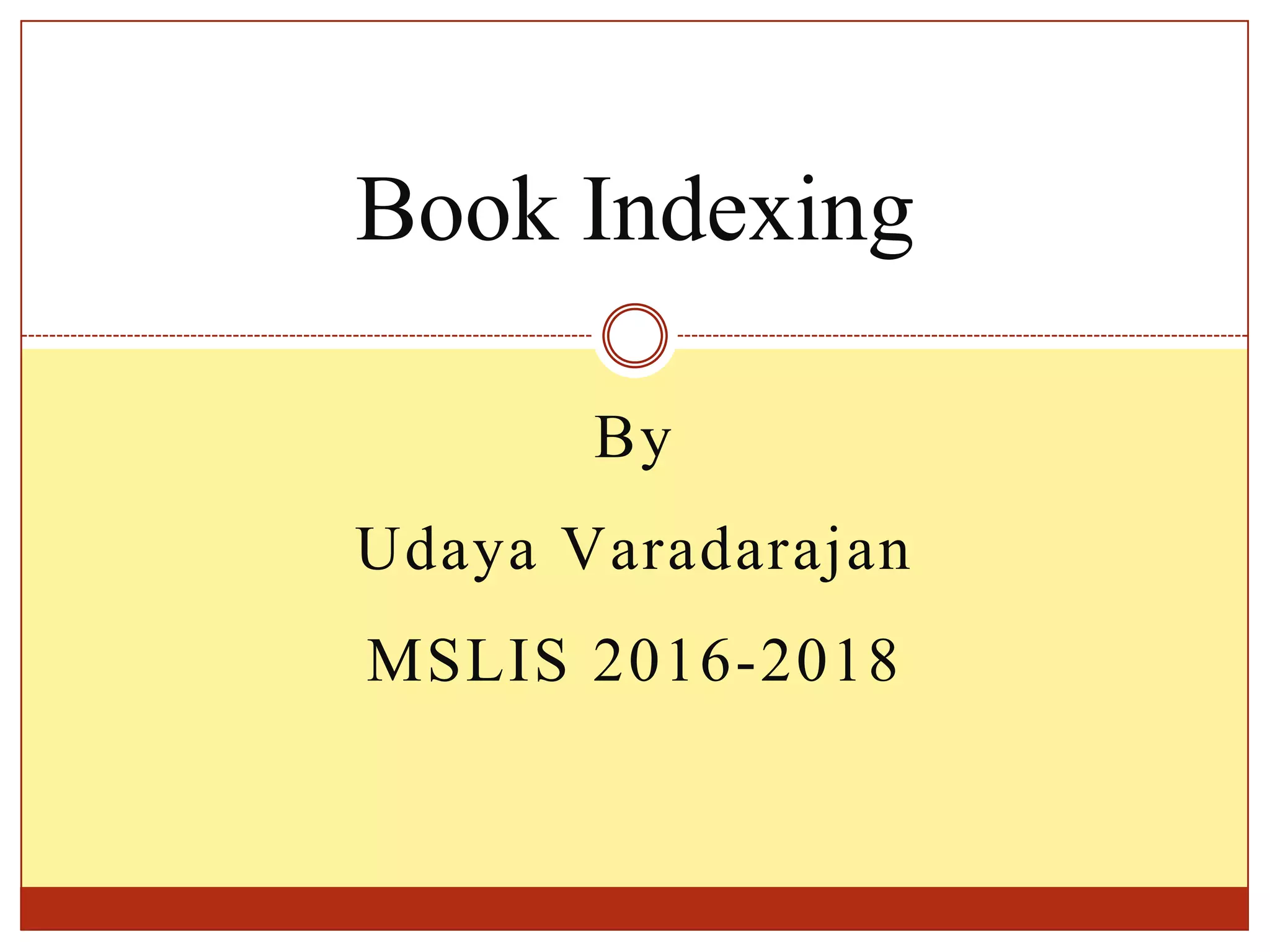 Book indexing | PPT