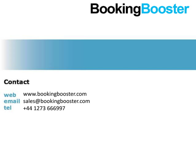 Booking Booster Extranet made Easy | PPTX