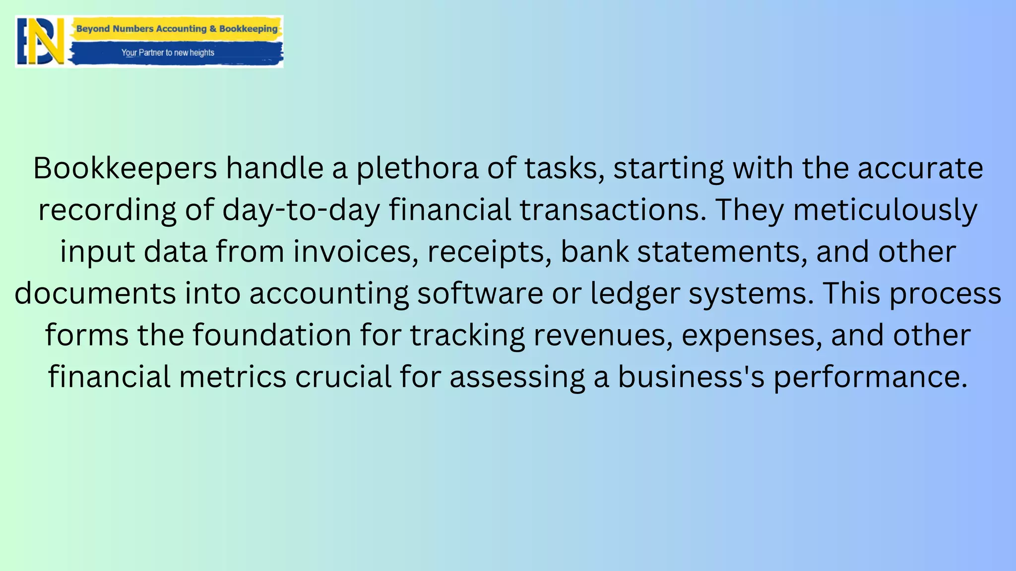 bookkeeper service | PPT