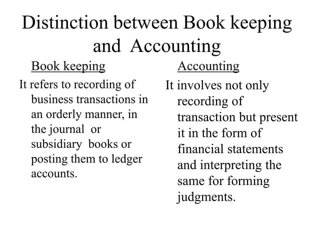 Book keeping and accounting | PPT