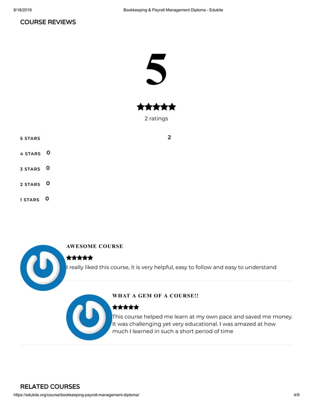 Bookkeeping & Payroll Management Diploma - Edukite | PDF | Education industry | Industries