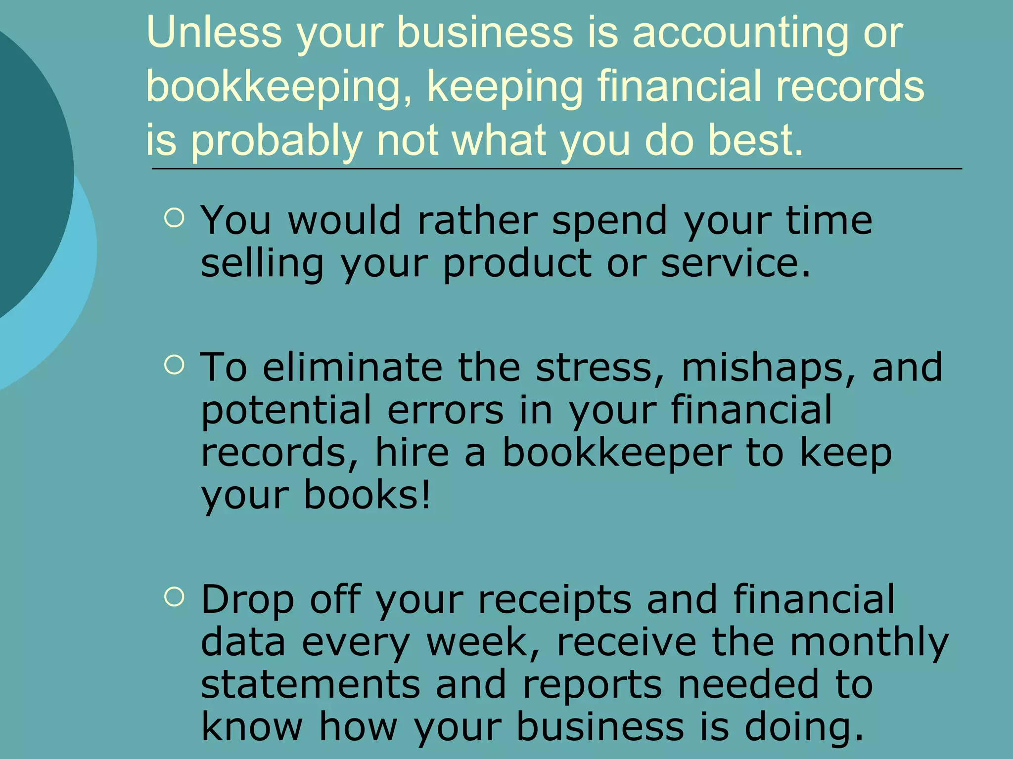 Bookkeeping Presentation | PPT