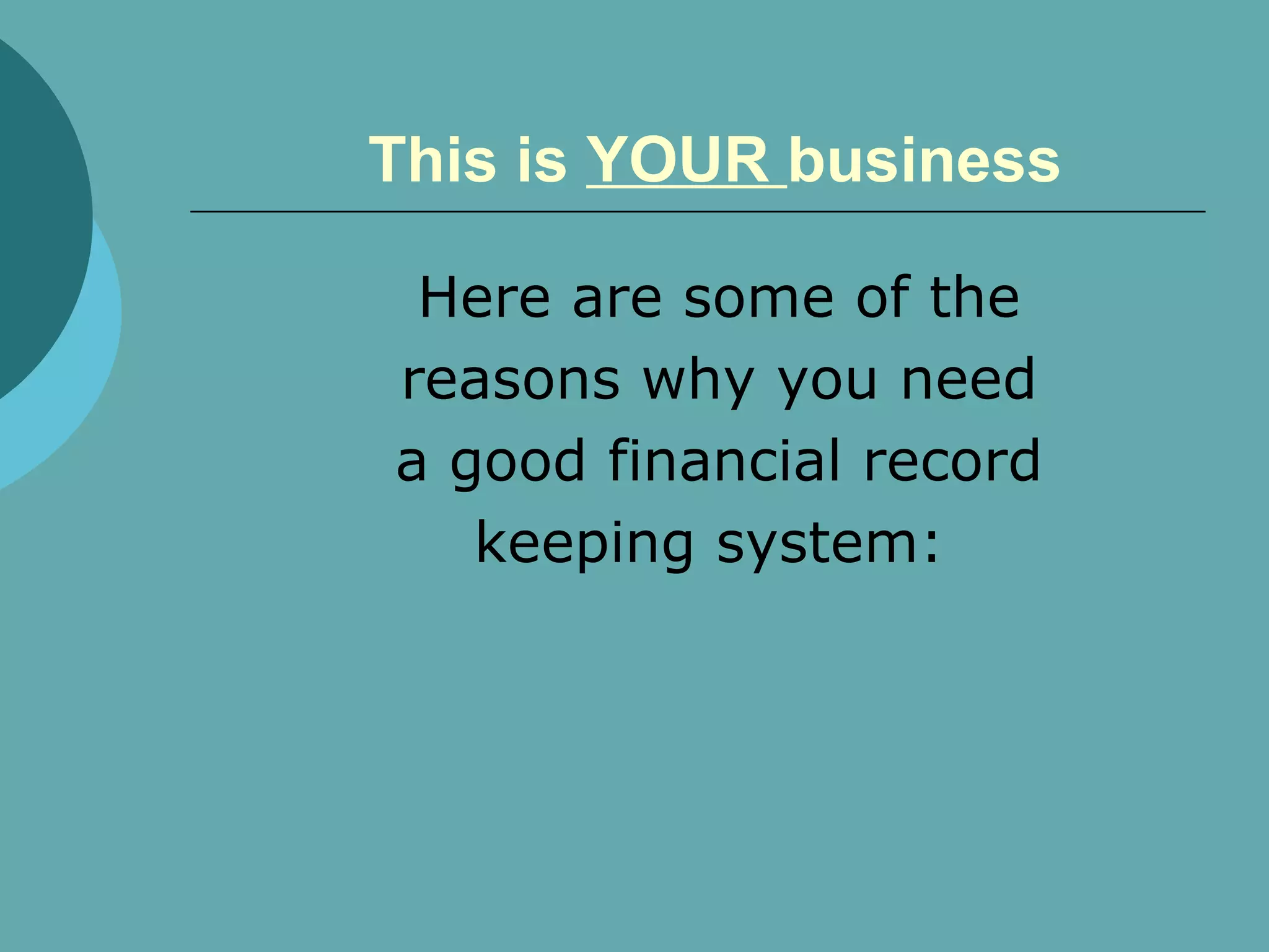 Bookkeeping Presentation | PPT