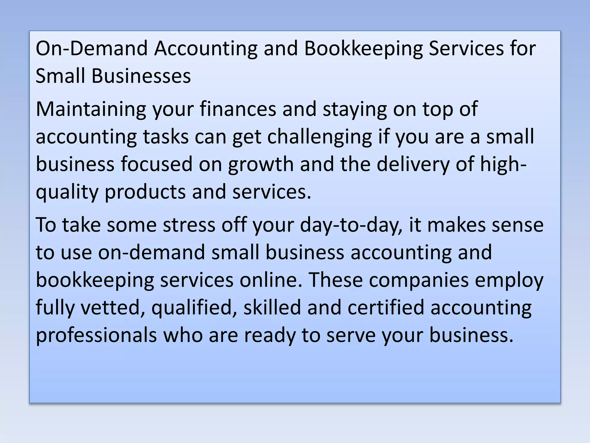 Bookkeeping Services | PPTX
