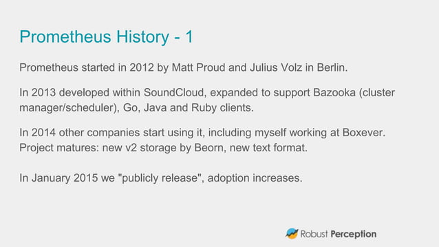 Evolution of Monitoring and Prometheus (Dublin 2018) | PPTX | Internet | Computing