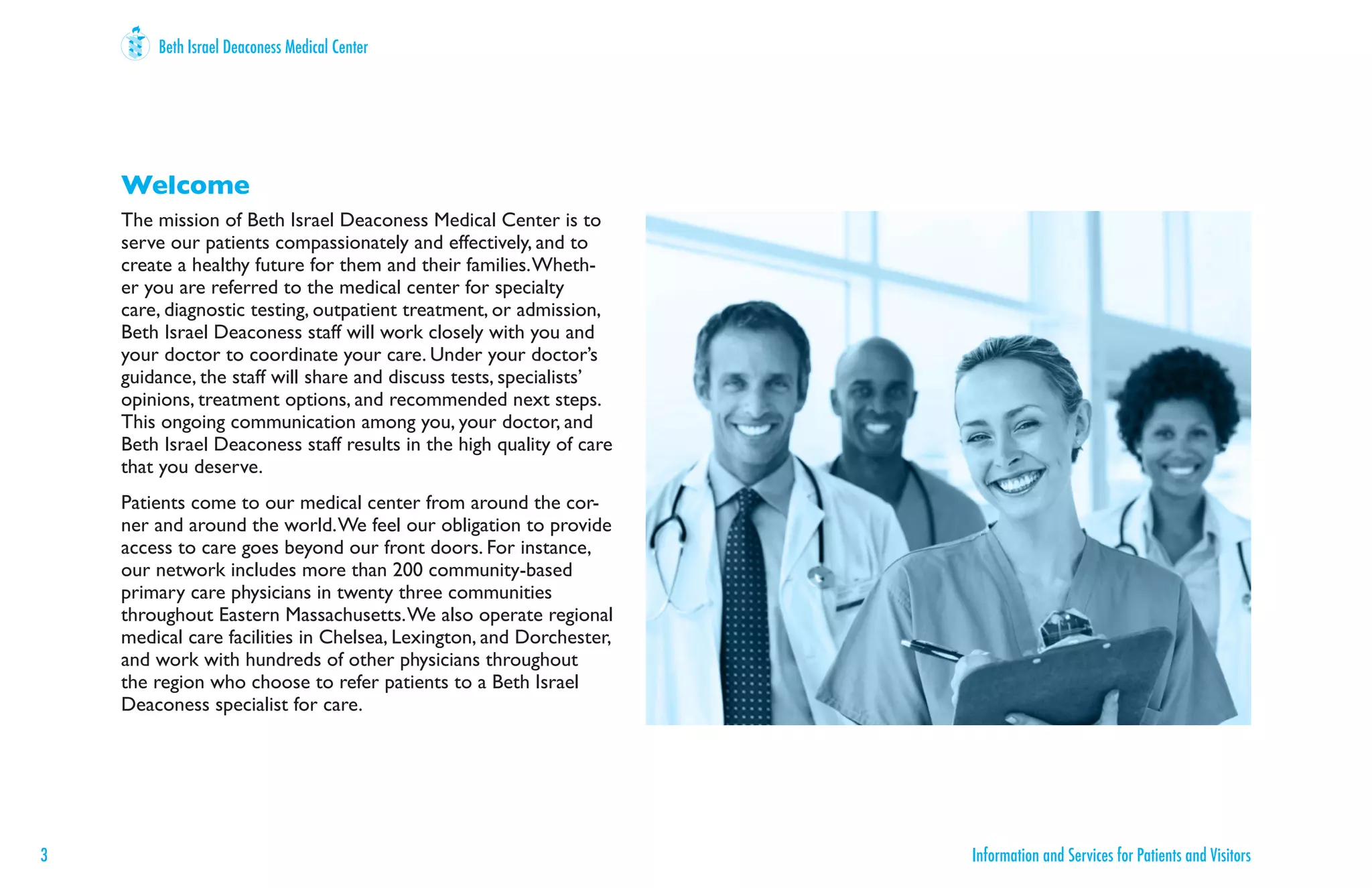 Beth Israel Deaconess Medical Center booklet brochure. | PDF