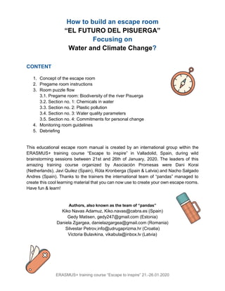 Educational Escape Rooms for Climate Change | PDF
