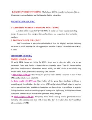 Booklet on kmc | PDF